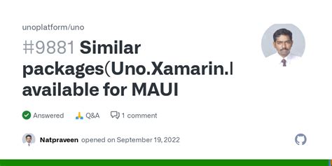 Similar Packagesunoxamarinformsplatform Available For Maui