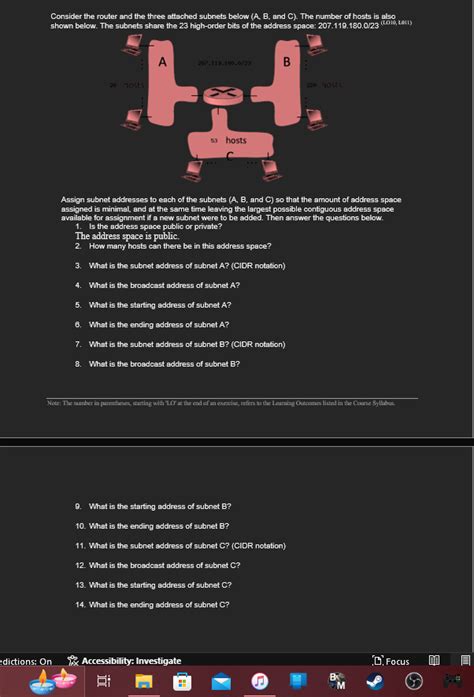 Solved Consider The Router And The Three Attached Subnets