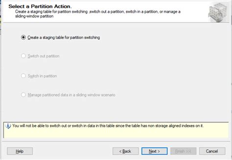 Sql Server How Can I Switch In Or Switch Out Partition Where Table Has Non Storage Aligned
