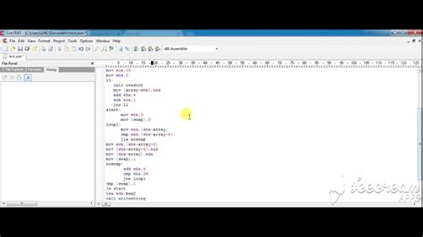 Assembly Language Program To Find The Largest Number In An Array Part