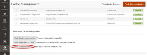 Magento2 Magento 2 Flush Static Content From Admin Panel Forces To