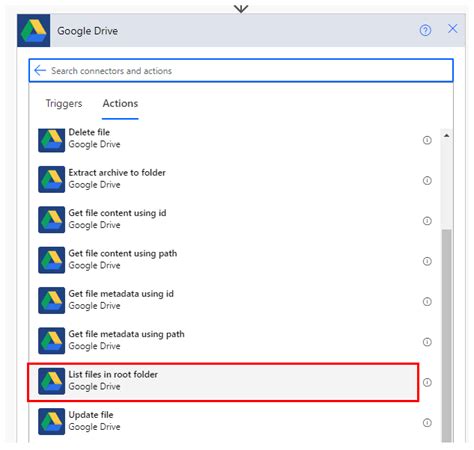 List Files In Root Folder In Google Drive Connector Power Automate Cloud Flows Kaizen