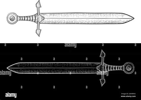 Sword Hand Drawn Sketch Vector Illustration Stock Vector Image And Art