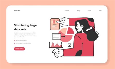 Premium Vector Bid Data Structuring Web Banner Or Landing Page Data