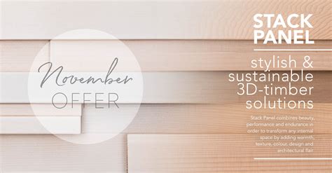 November Offer The Stack Panel Collection Premium Panels