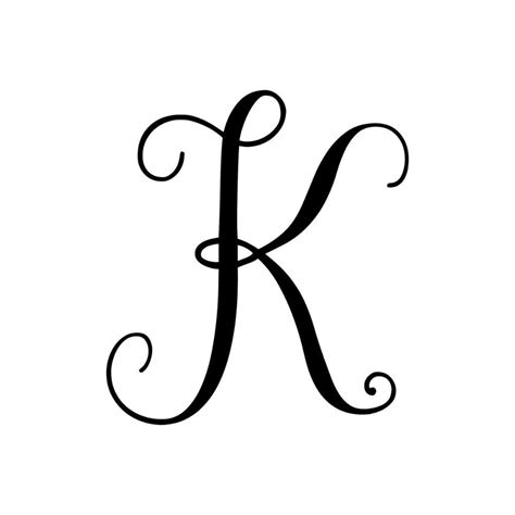 Precision Metal Art INITIAL K BLK In Initial Monogram Letter K Steel Laser Cut Wall Art