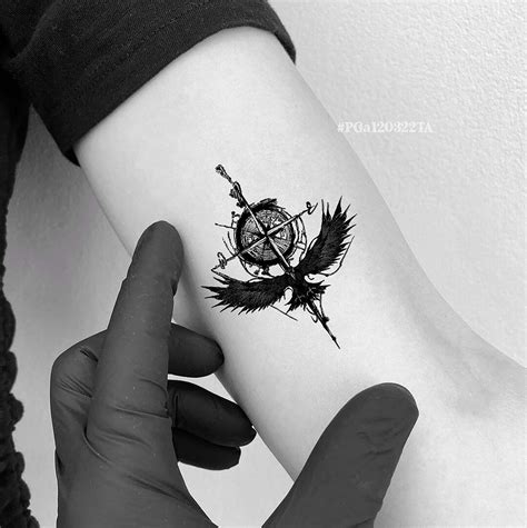 Compass Tattoo Design Hand