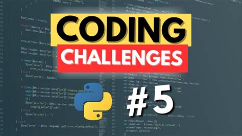 Python Coding Challenges Boost Your Skills YouTube