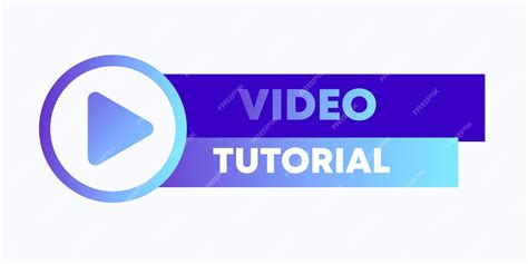 Botón De Tutorial De Video Botón De Reproducción Azul Plano Icono De