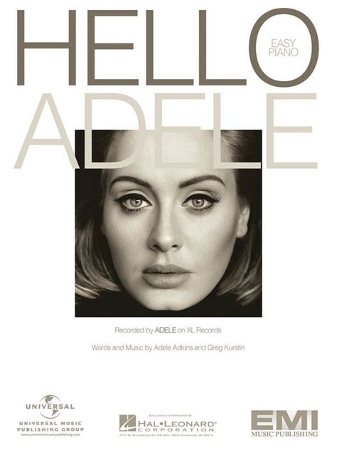 Adele Hello Easy Piano Easy Piano Blatt Notenlager Notenversand