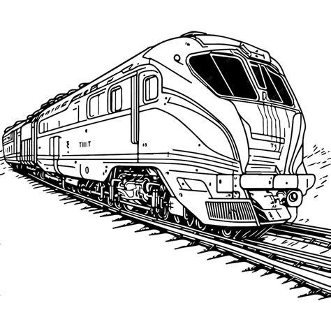 Premium Vector Vector Line Art Train In Motion Train Line Drawing