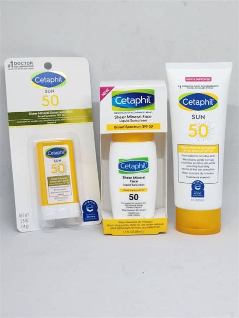 Cetaphil Sheer Mineral Body Face Sunscreen Sunblock For Sensitive Skin