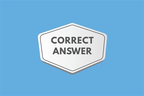Correct Answer Text Button Correct Answer Sign Icon Label Sticker Web Buttons 23399600 Vector