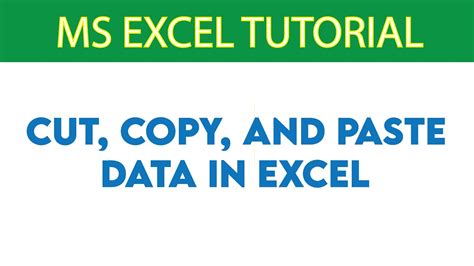 How To Cut Copy And Paste Data In Excel Excel Basics Gma Skills Youtube