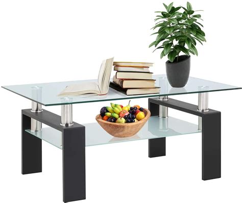 Glass Coffee Table For Living Room Modern Rectangle India Ubuy