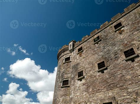Old Celtic Castle Tower Walls Cork City Gaol Prison In Ireland