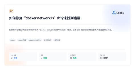 如何修复 Docker Network Ls”命令未找到错误 Labex