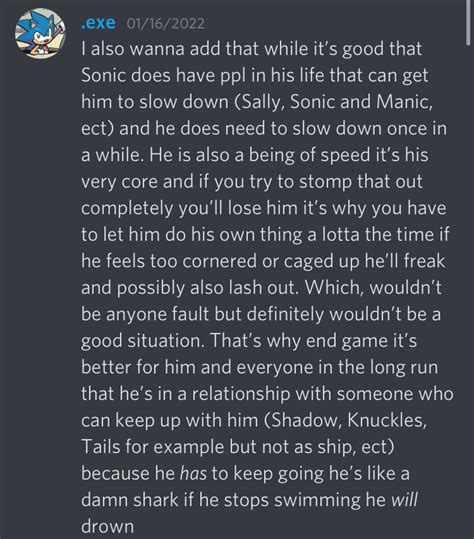 I Say Lots Of Things In The Sonic Server That I