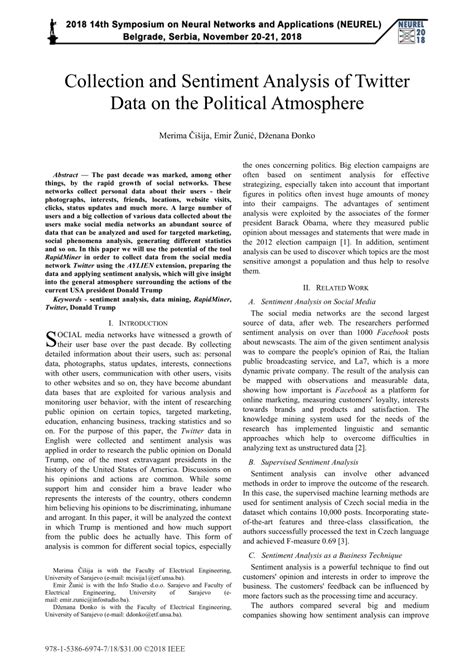 Pdf Collection And Sentiment Analysis Of Twitter Data On The Political Atmosphere