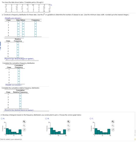 Solved You Have The Data Shown Below Complete Parts A Chegg