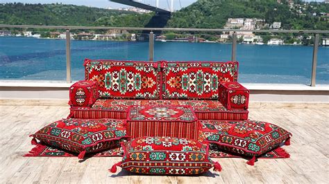 Authentische Wohnzimmersofas Bodensofa Set Ethnisches Sofa
