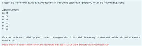Solved Suppose The Memory Cells At Addresses Through Chegg