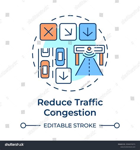 Reduce Traffic Congestion Multi Color Concept Stock Vector Royalty Free 2594074271 Shutterstock