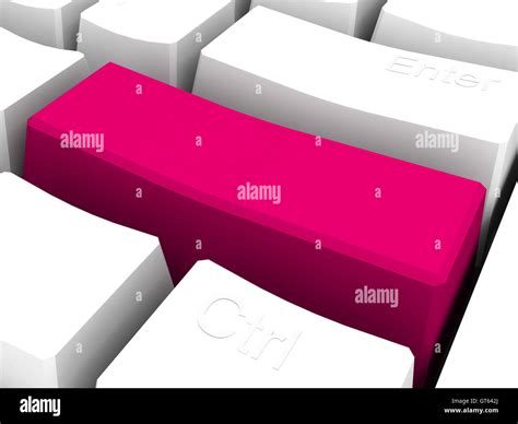 D Red Blank Key On Keyboard Stock Photo Alamy