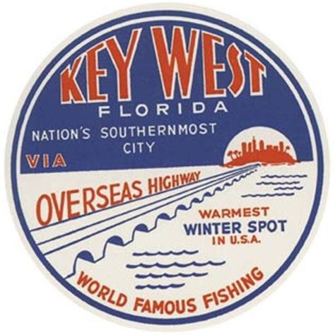 Vintage 1950s Style Florida Keys Key West Largo Marathon Etsy