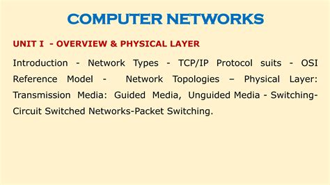 Networking & Physical Layer, covering Network Types, TCP/IP & OSI ...