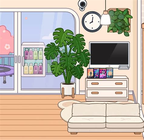 Гостиная комната в Toca Life World Токио Большие собаки Неон