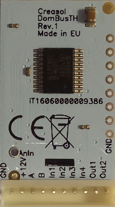 Creasol DomBusTH Domoticz Module With Calibrated Temperature Humidity