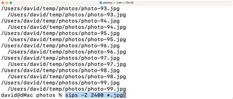 How To Use Macos Sips To Batch Resize Images