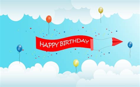 생일 축하 배너 축하를 위한 카드 배경 프리미엄 벡터