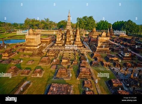 Thailand Sukhothai Sukhothai Historical Park Wat Mahatat Stock Photo