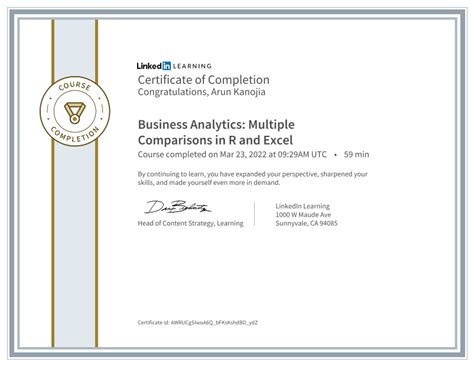 Arun Kanojia On Linkedin Certificate Of Completion