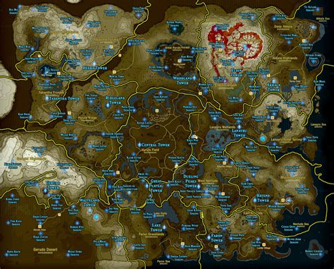 Zelda Breath Of The Wild Shrine Maps And Locations Zelda Breath Of The Wild Shrine Maps And Locations