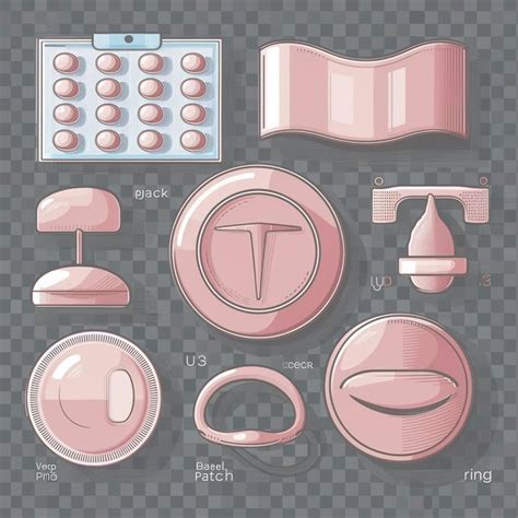 detailed contraceptive methods vector set premium ai generated image