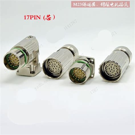 Wholesale Straight M23 Encoder Connector 6 8 12 17 19 Pin Cores Power Plug