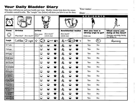 Your Daily Bladder Diary Pdf