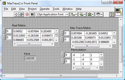 permute matrix columns to find the matrix with biggest trace ni