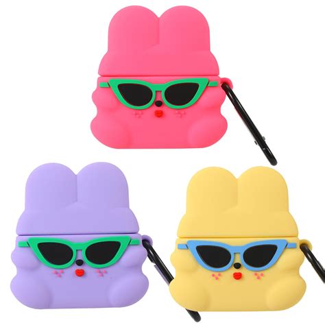 3 Pack 3d Cute Cool Sunglasses Rabbit Case For Airpod Pro3d Cute