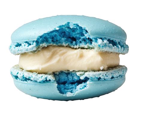 Blue Macaron With White Frosting 59040811 Png