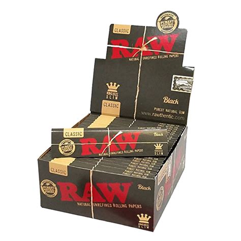 Raw Papers Classic Black King Slim 110 Mm 5032 Ctbox