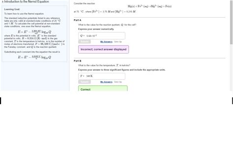 Solved Learning Goal: To learn how to use the Nernst | Chegg.com