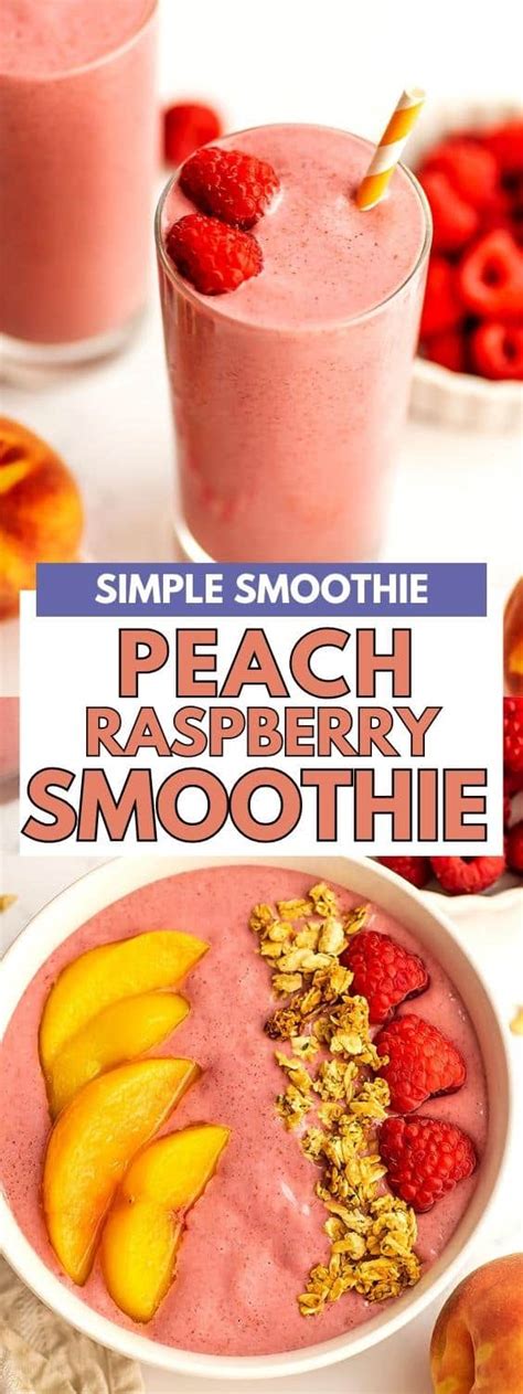 Peach Raspberry Smoothie Bites Of Wellness