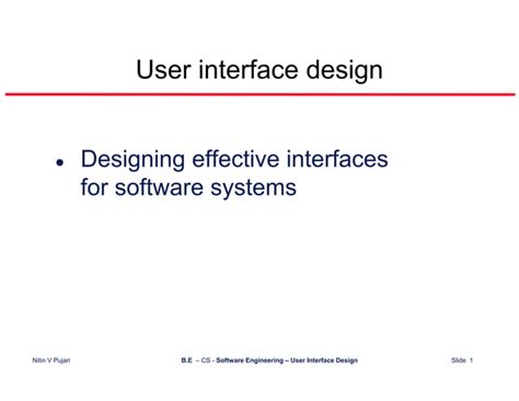 User Interface Design Ppt