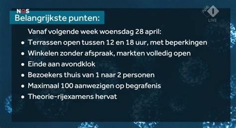 Avondklok Einde Avondklok En Minder Visite Dit Zijn De Maatregelen