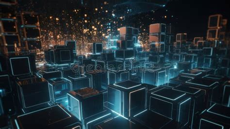 Big Data Concept Digital Data Flow Transferring Generative Ai Stock Illustration Illustration