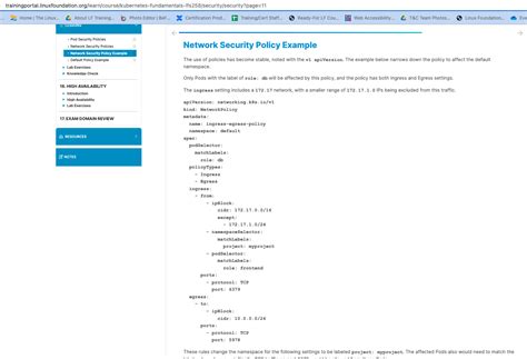 Wrong Indentation For Networkpolicy Example — Linux Foundation Forums